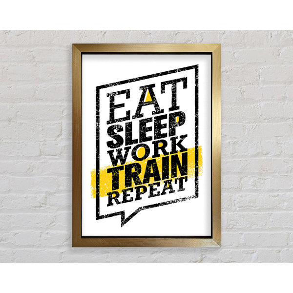 Bright Star Eat Sleep Work Train Repeat 1 - Single Picture Frame ...