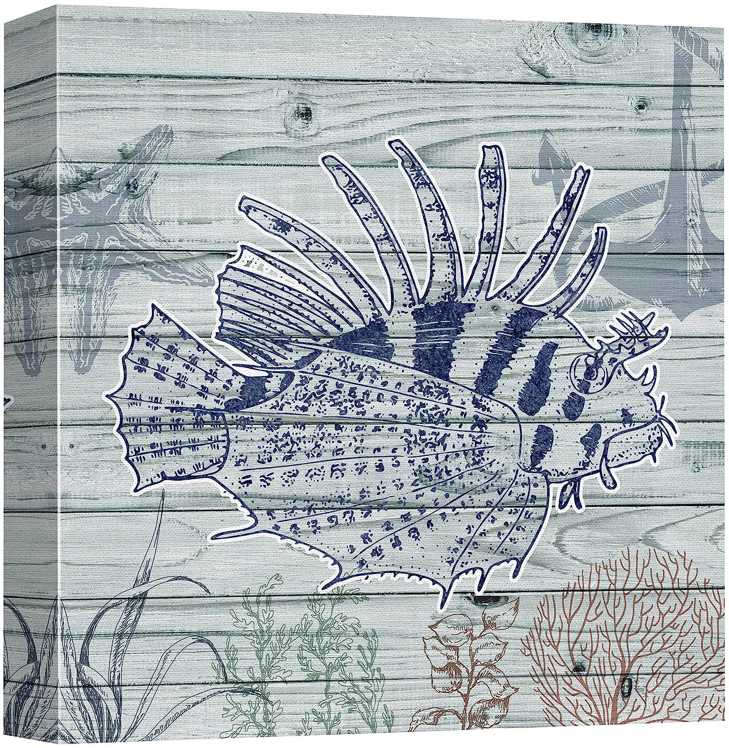 IDEA4WALL Lionfish Swims In Ocean On Canvas Print | Wayfair