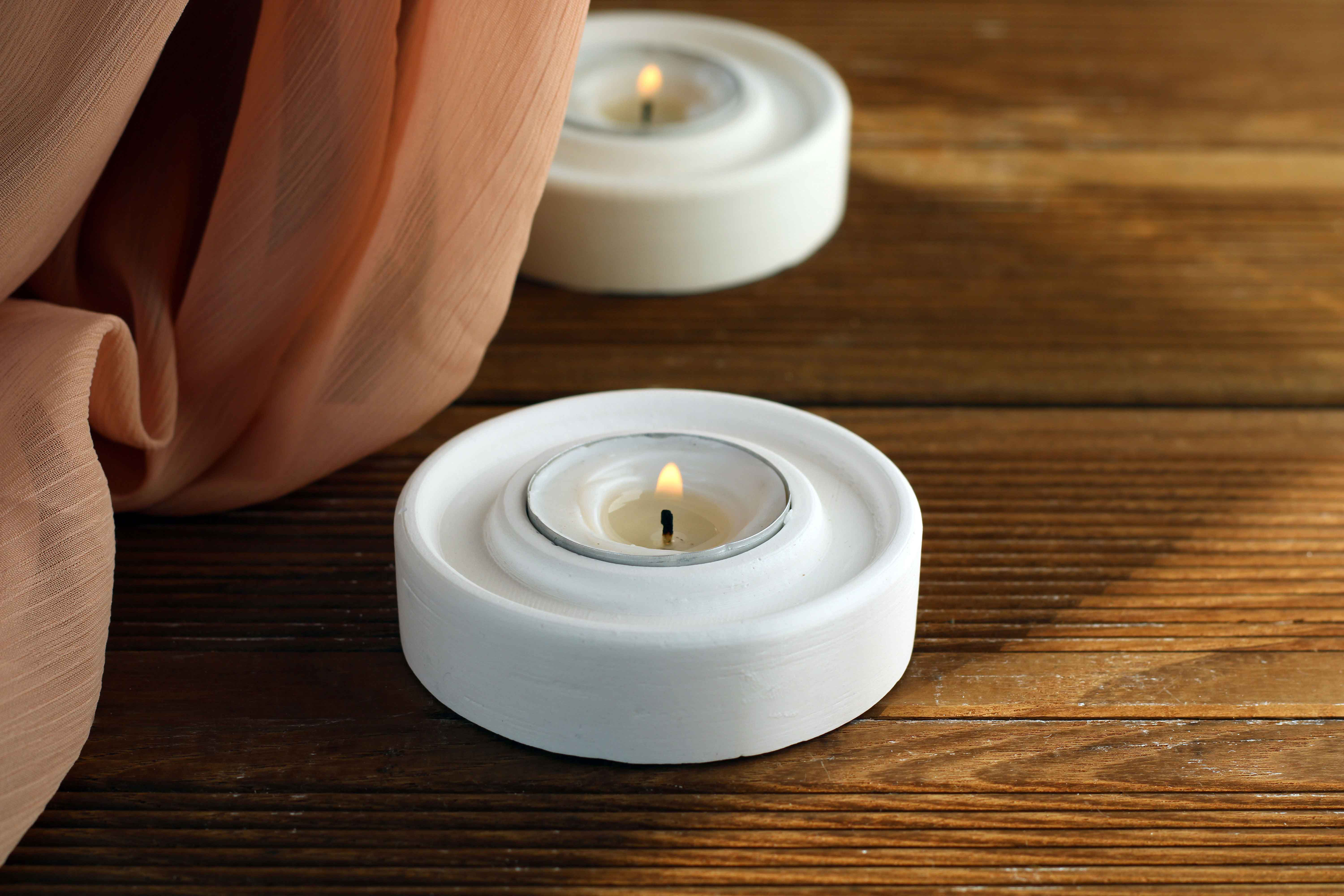 17 Stories White Concrete Single Tealight Holder | Wayfair.co.uk