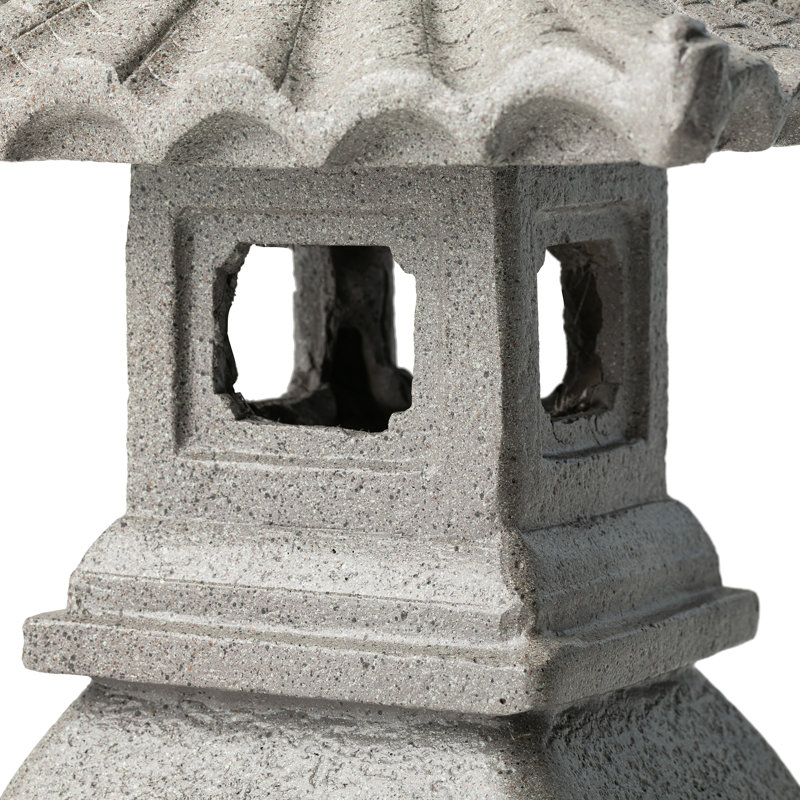 Lark Manor™ 16"H MGO Faux Concrete Pagoda Garden Statue & Reviews | Wayfair