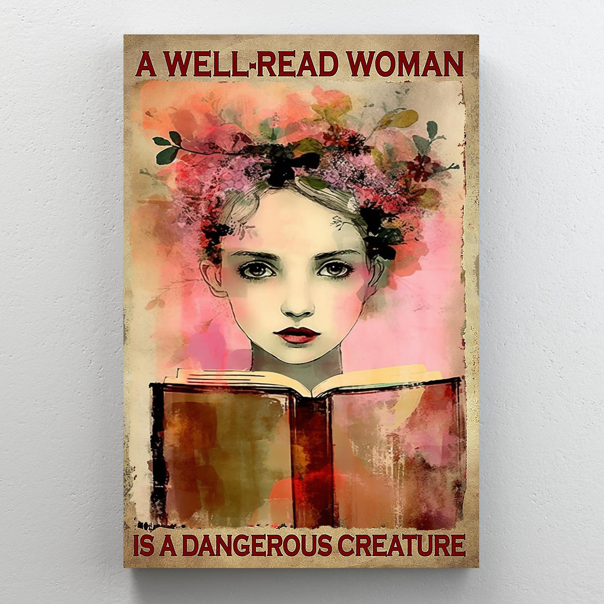 Trinx A Well Read Woman - 1 Piece Rectangle Graphic Art A Well Read ...