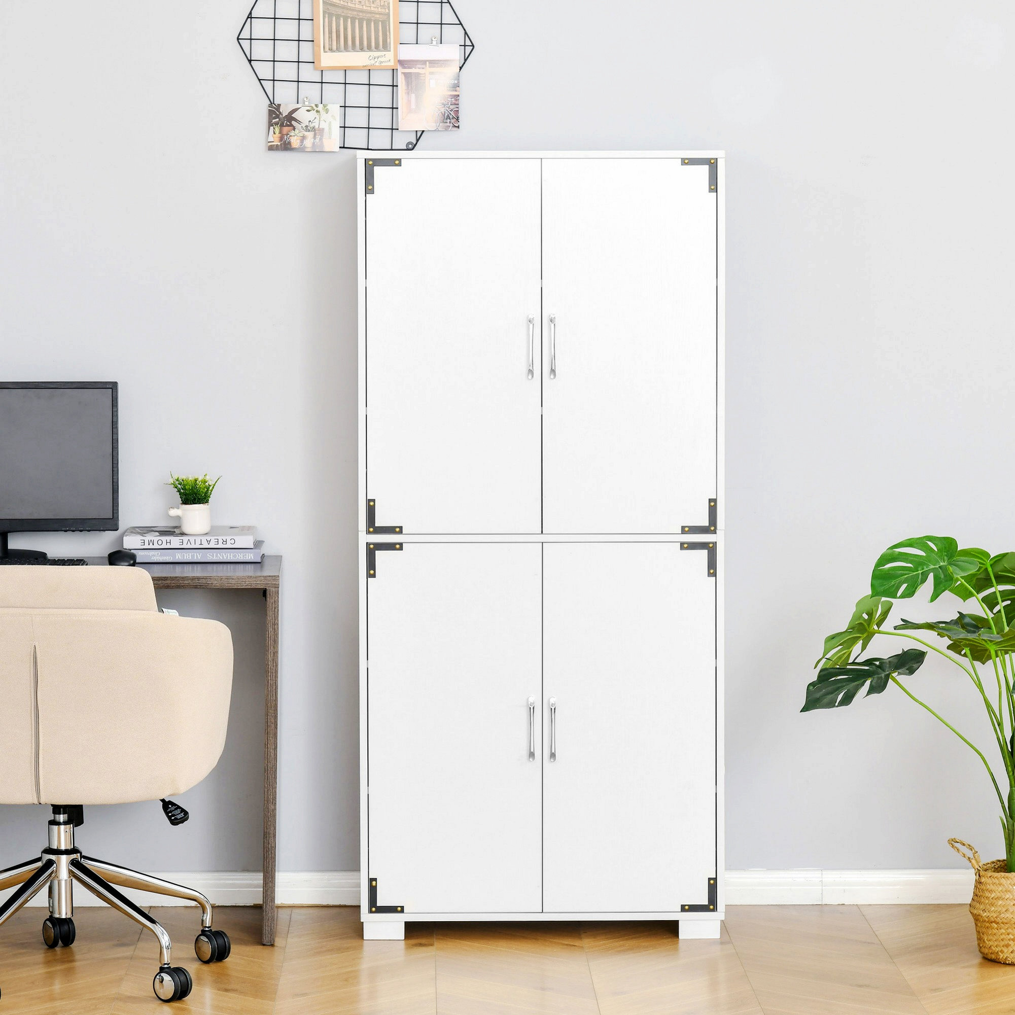 Gracie Oaks Freestanding Storage Cabinet, Kitchen Pantry Cabinet With ...