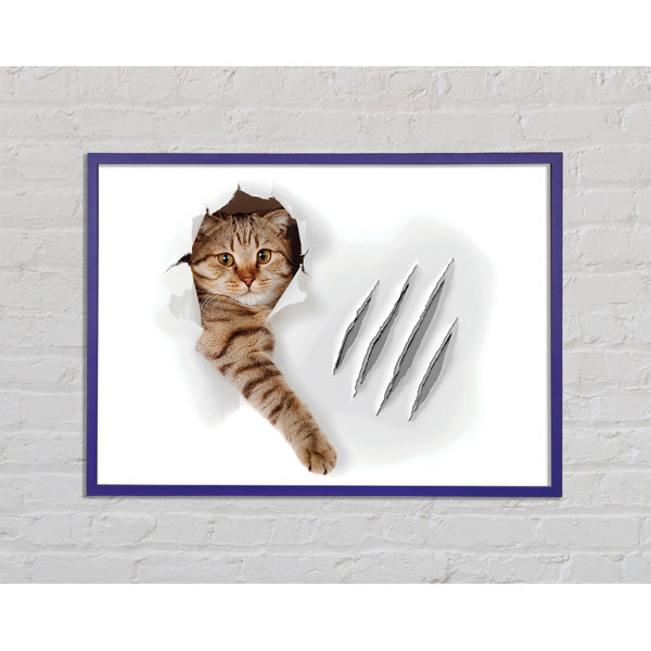 Ebern Designs Cat Claws - Single Picture Frame Print | Wayfair.co.uk