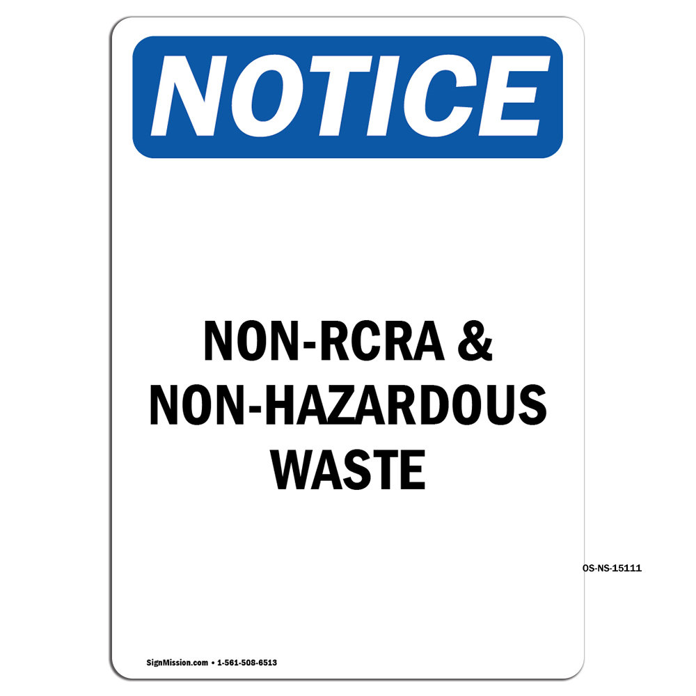SignMission Non-Hazardous Waste Sign | Wayfair