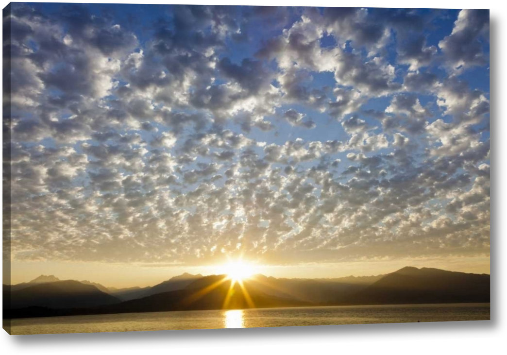 Winston Porter Wa, Seabeck, Olympic Mts Sunset over Hood Canal by Don ...