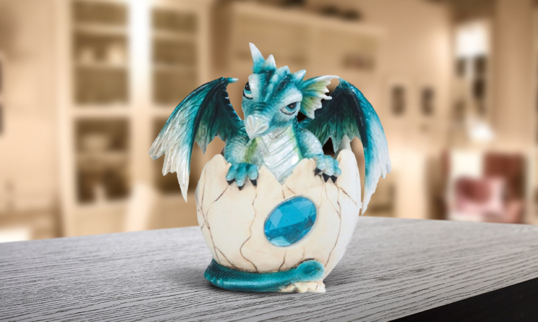 Trinx Deaneen 4"H March Birthstone Aqua Dragon Baby Figurine - Wayfair ...