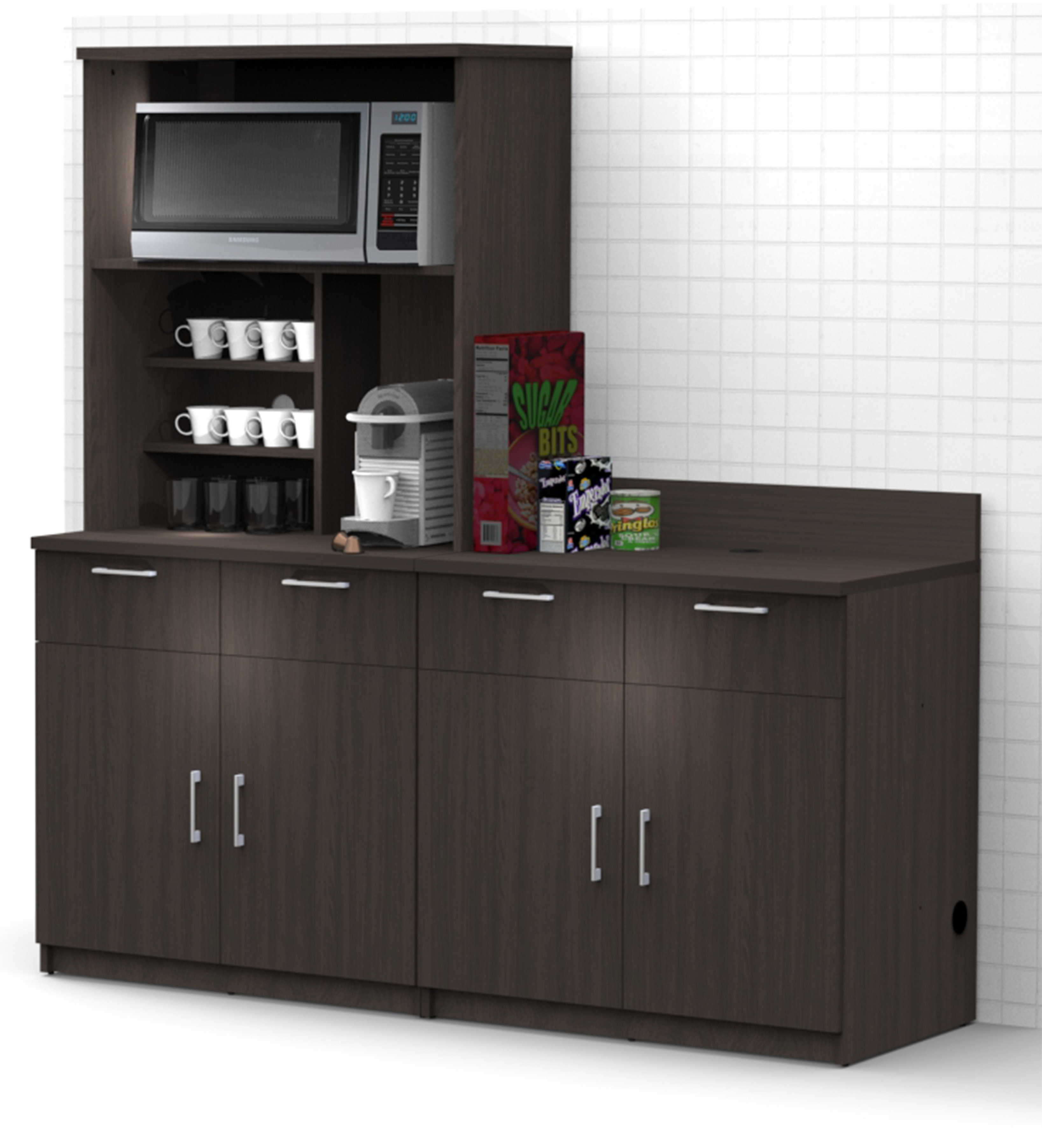 Breaktime Commercial Grade Coffee Kitchen Lunch Room Cabinets Fully ...