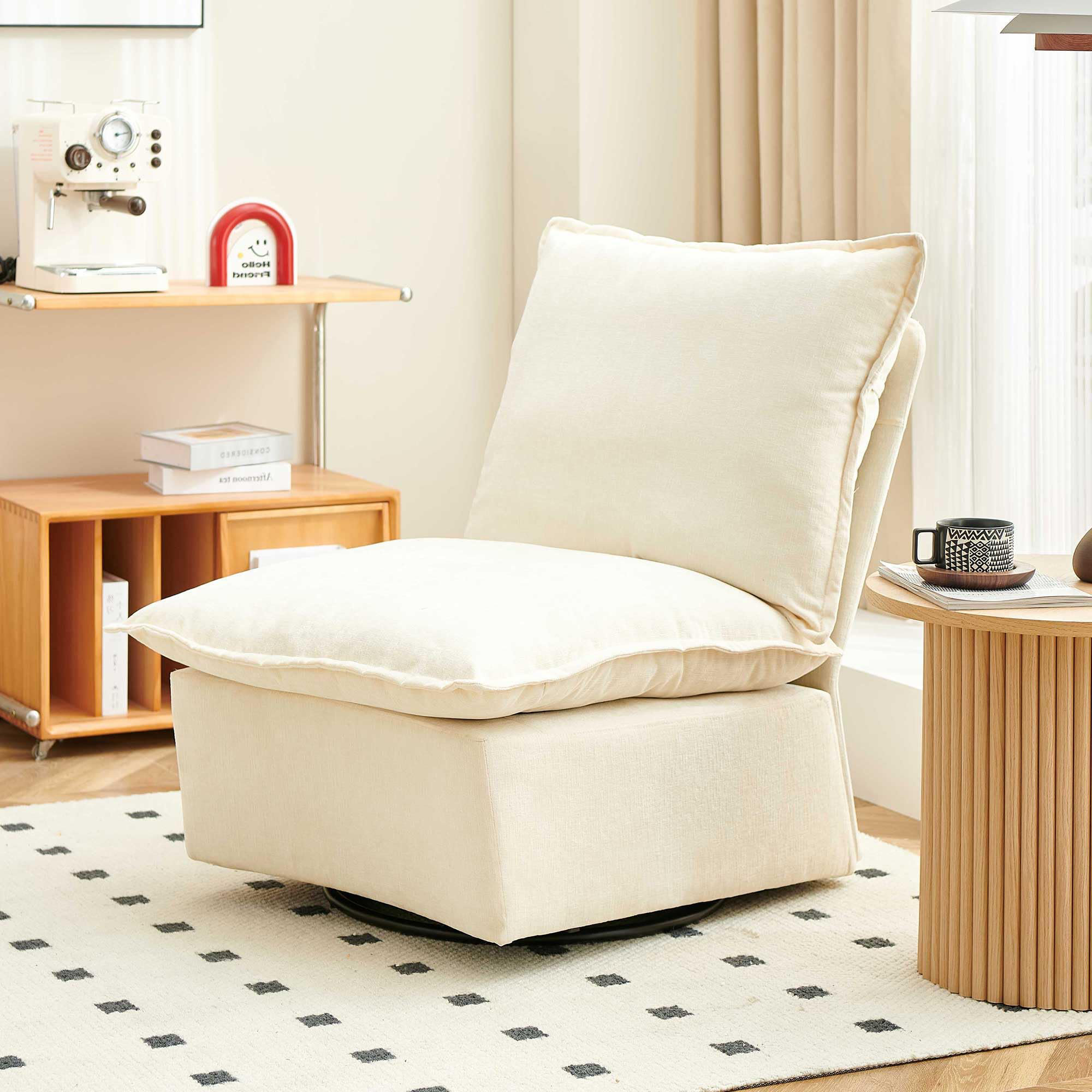 Latitude Run® Set Of 2 Swivel Accent Chair With Rocking & 360° Rotation ...