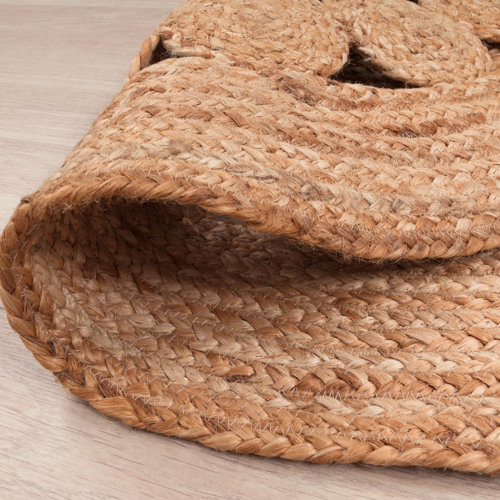 Dakota Fields Cardiss Hand Braided Natural Fibers Solid Color Rug | Wayfair