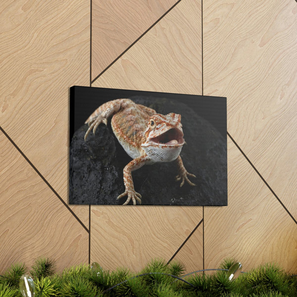 Latitude Run® Bearded Dragon Hunting Bearded Dragon on Hunt Print ...