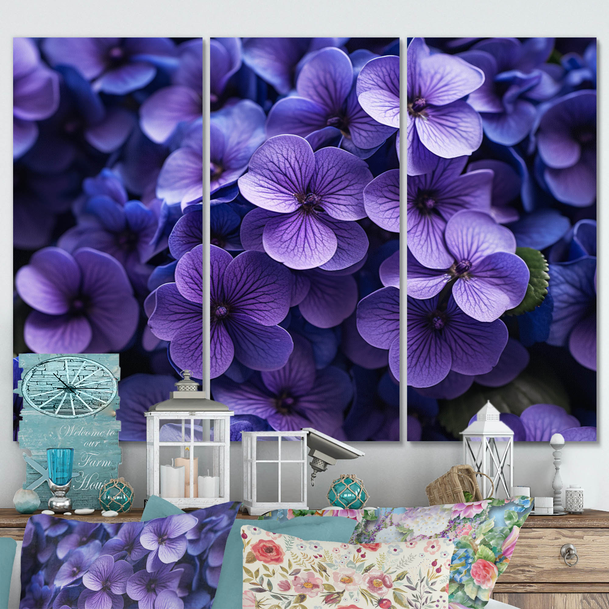 Ebern Designs Violets Whispering Photo IV - Floral Wall Decor Set ...