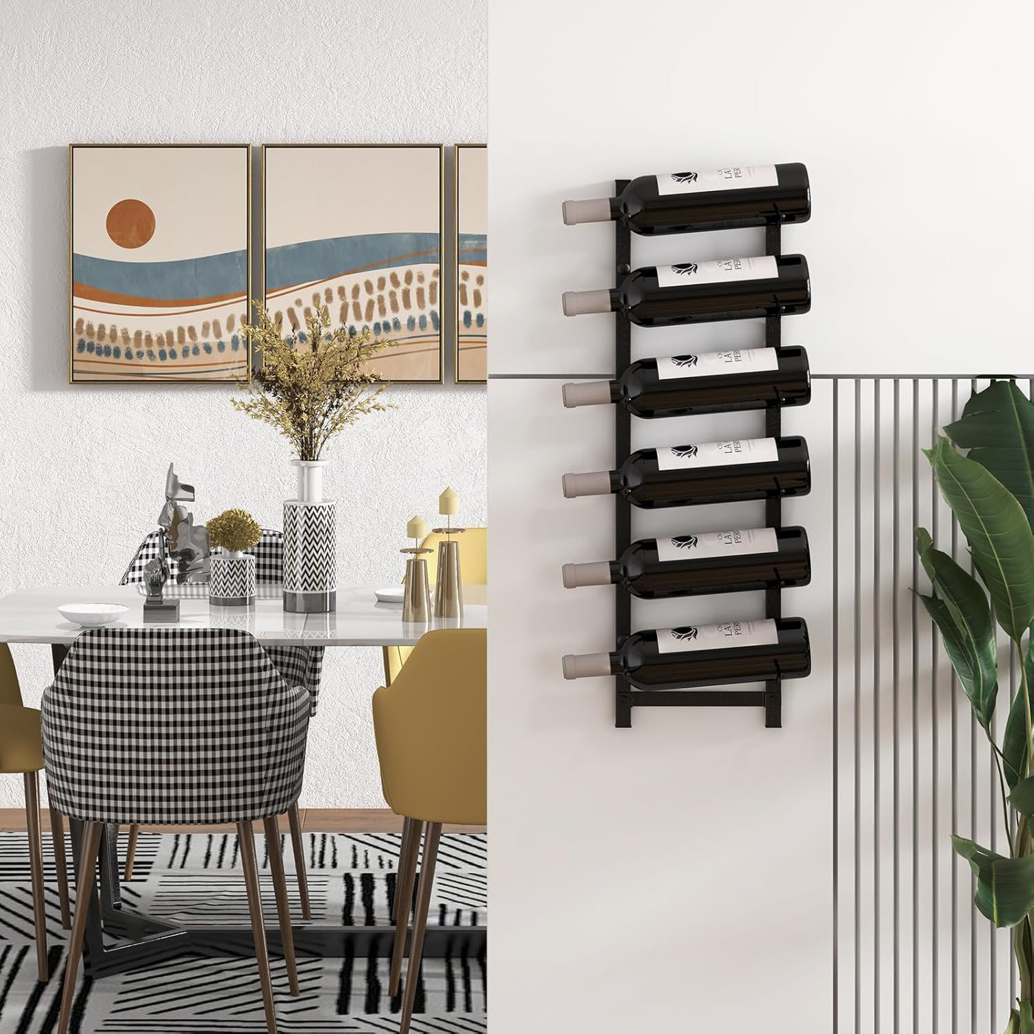 Wall Mounted Wine Racks OLDRAINBOW Industrial Wine Racks Wall Mounted ...