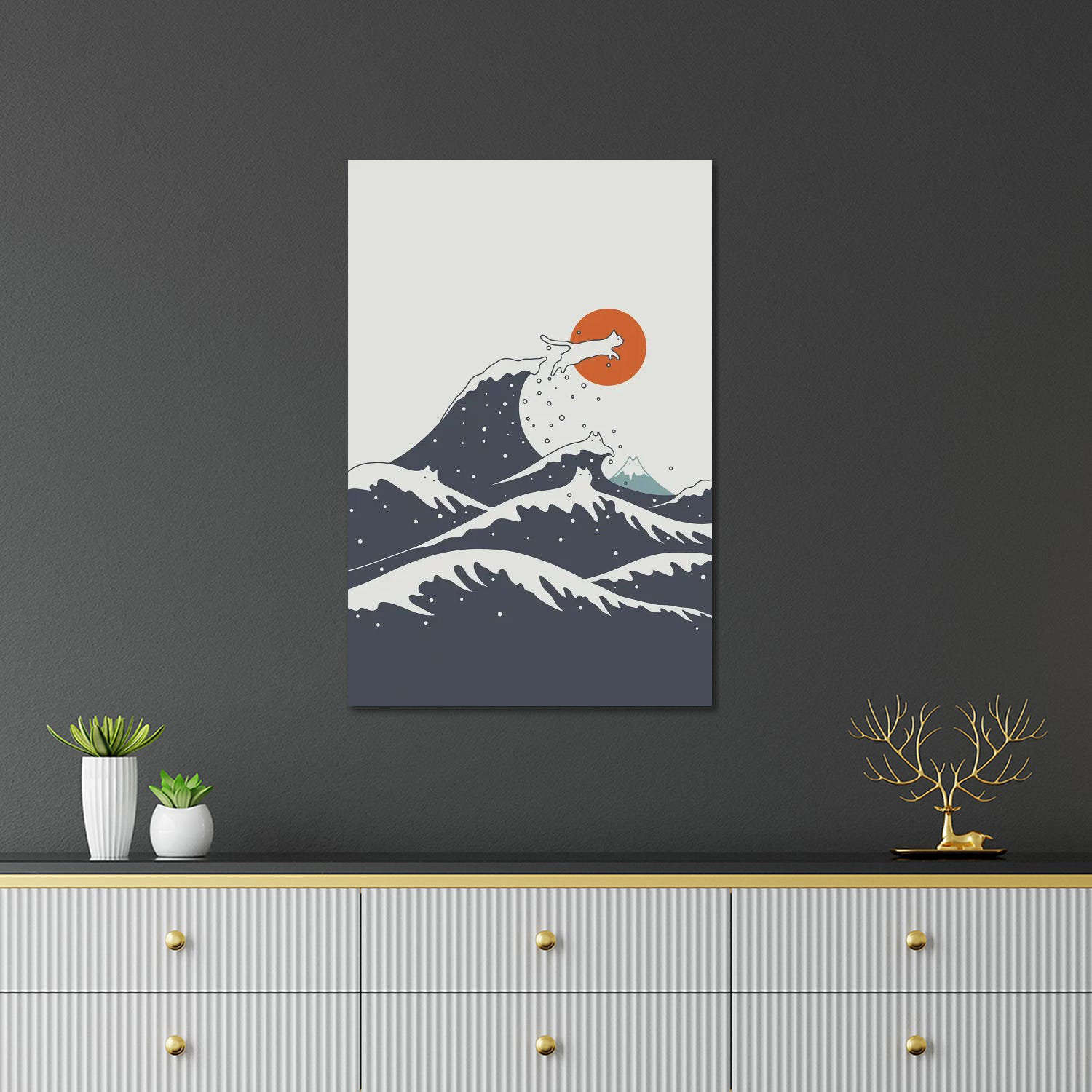 Dovecove Cat Landscape LV-C by Lim Heng Swee - Unframed Graphic Art ...