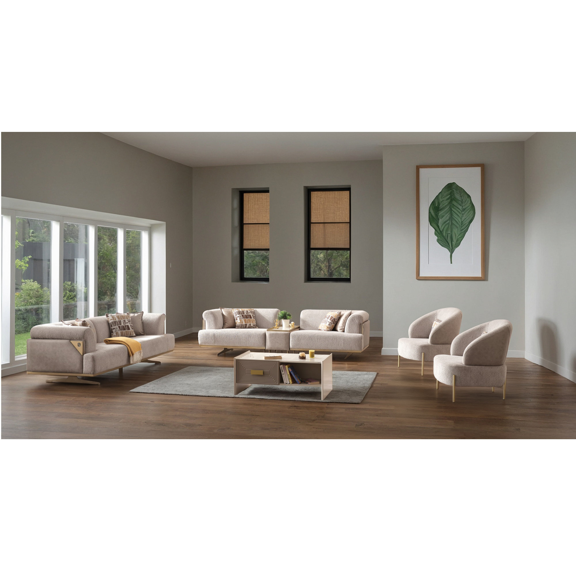 Everly Quinn Urak 4 Pieces Living Room Set - Wayfair Canada