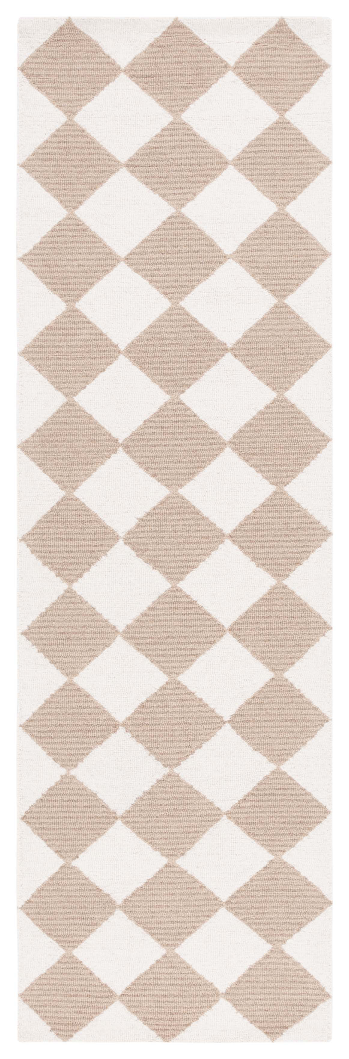 Latitude Run® Reauna 300 Hand Tufted Wool/Cotton with Latex Checkered ...
