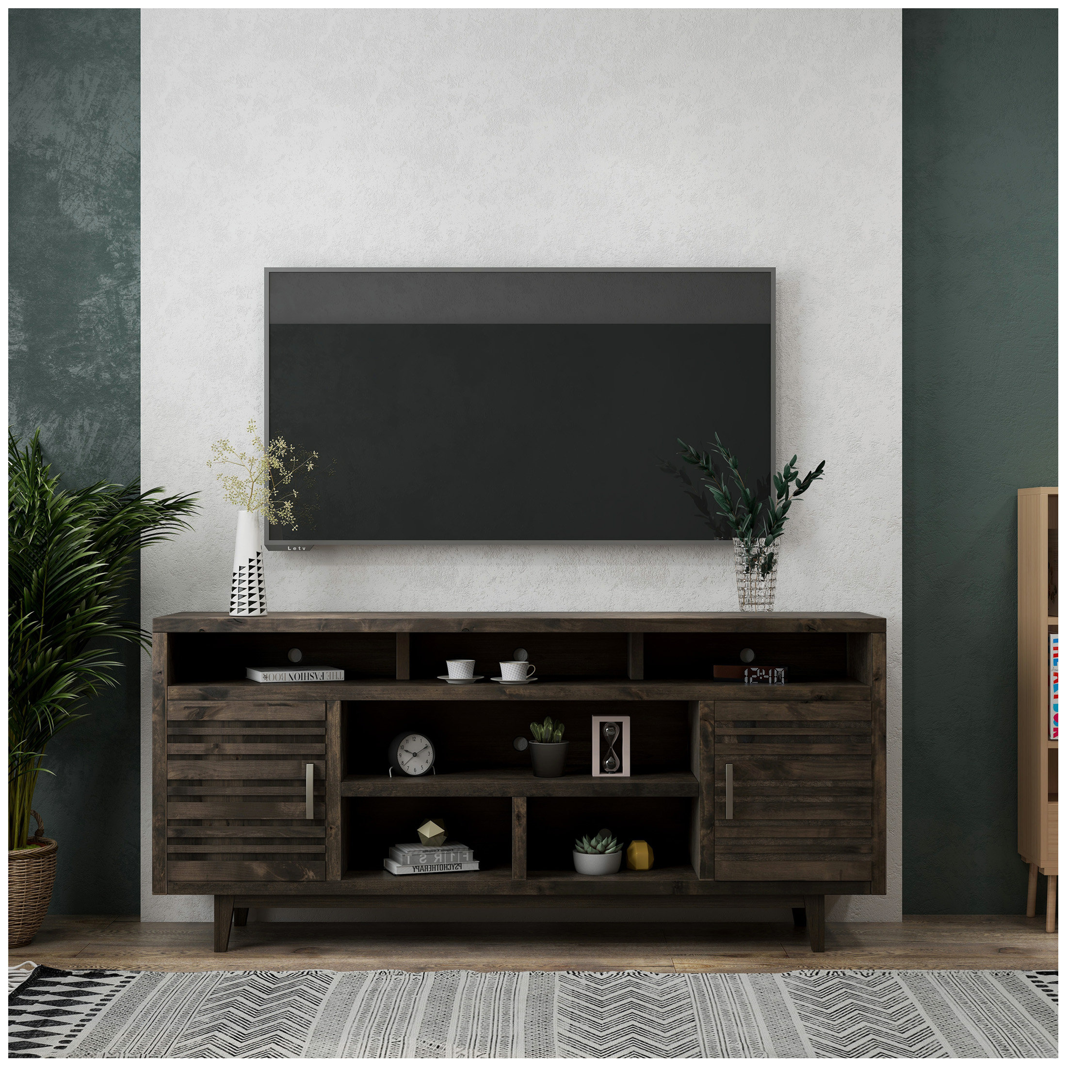 Hokku Designs 76 Inch TV Stand Console for TVs up to 90 inches, No ...