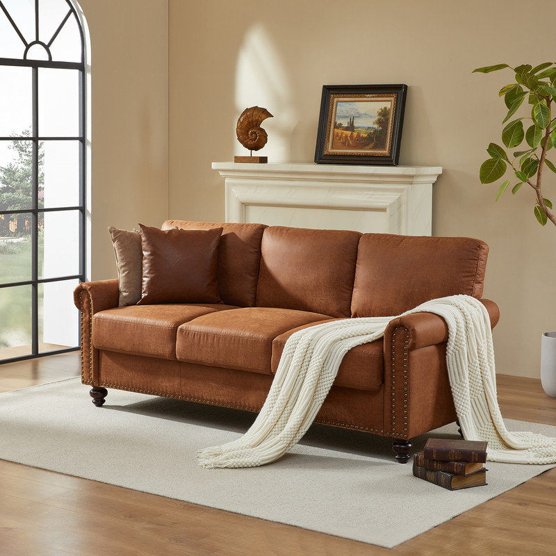 Charlton Home® Denardo 80'' Rolled Arm Sofa with Storage | Wayfair
