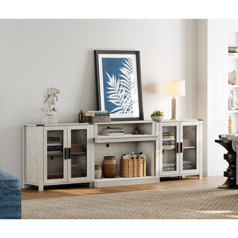 Gracie Oaks 3 In 1 TV Stand Set For 100 Inch TV With Open Storage | Wayfair