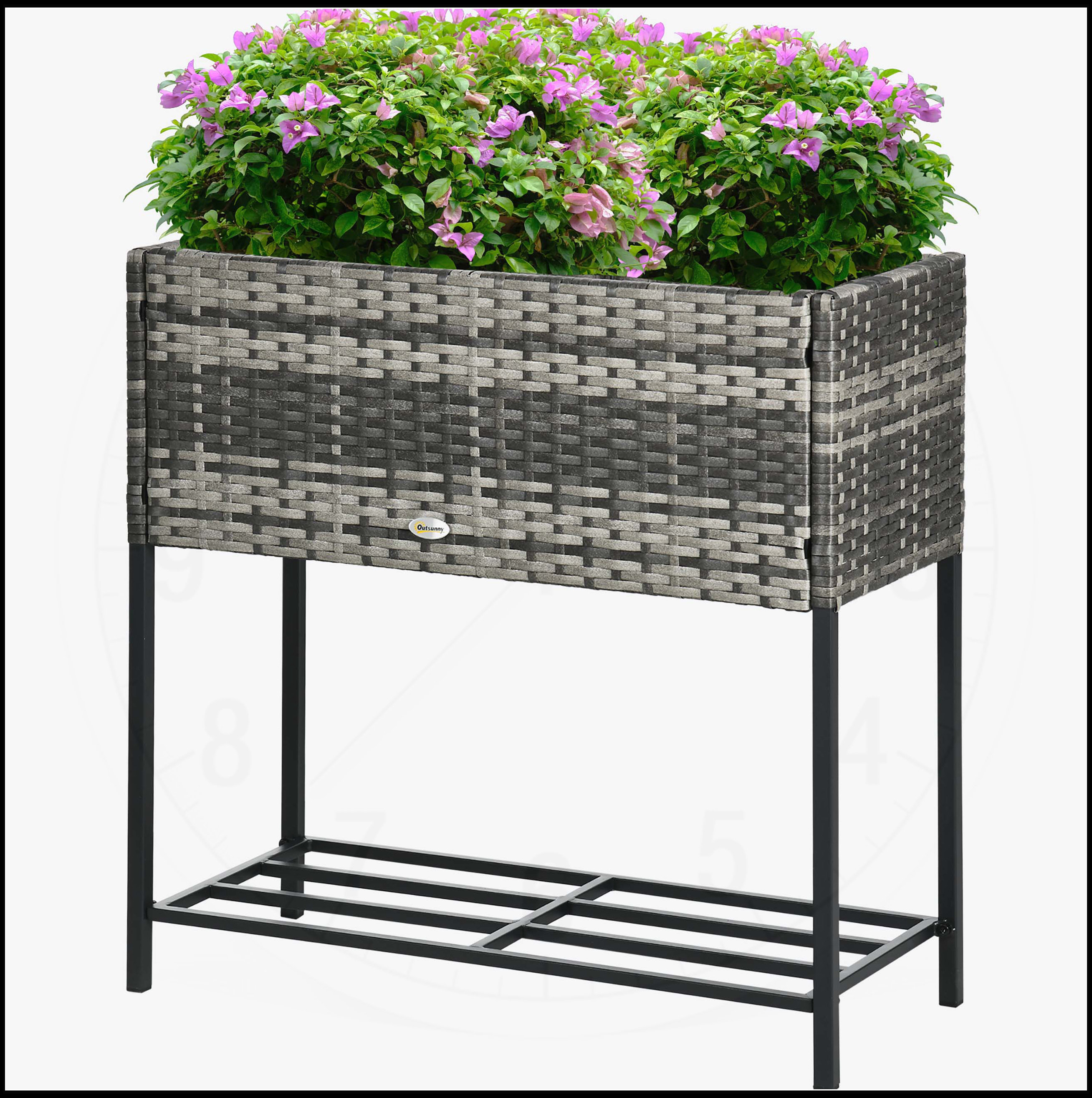 Paulafurinture Elevated Planter Box with Rattan Wicker Look | Wayfair