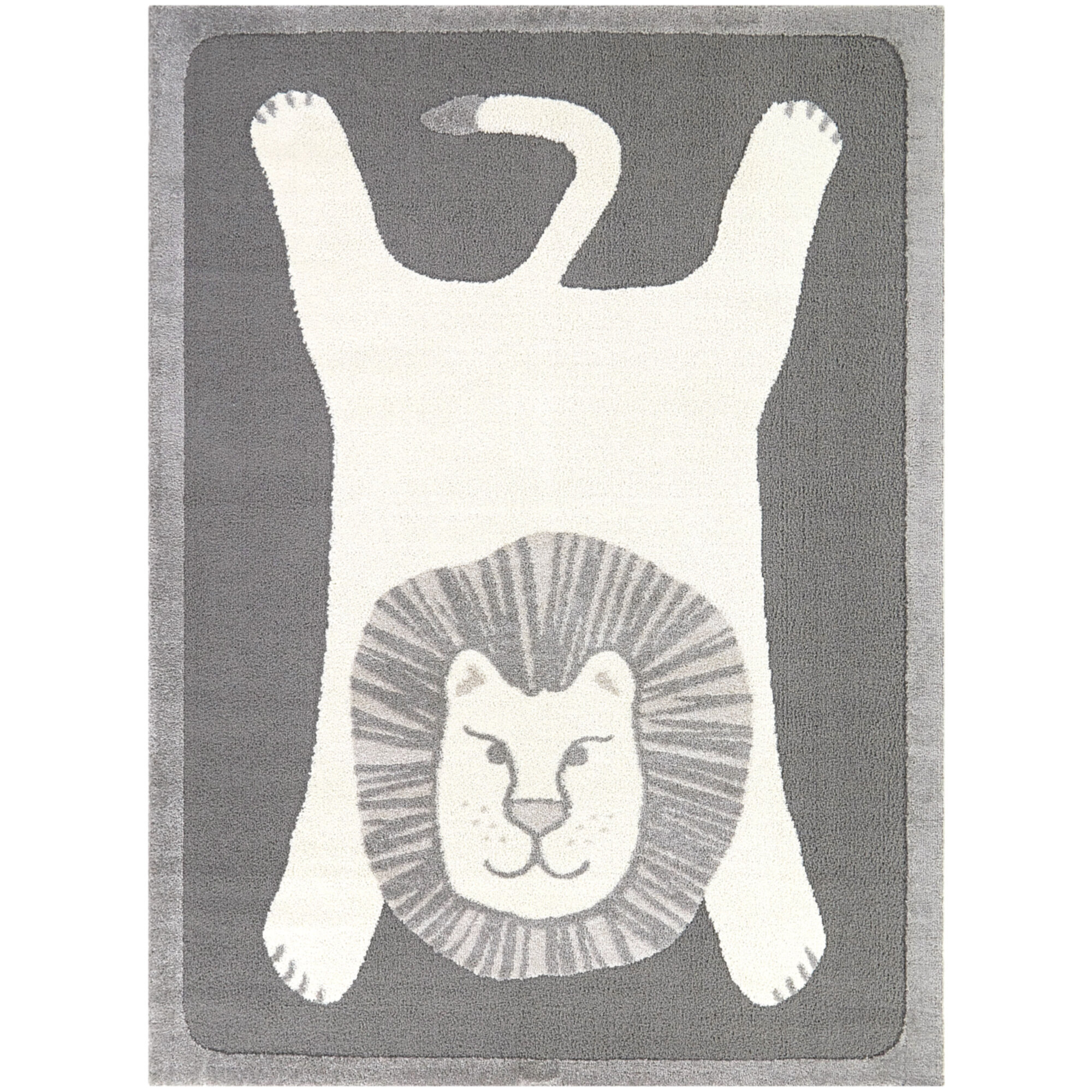 Balta Rugs Leone Grey Leone Kids Lion Area Rug Area Rug - Wayfair Canada