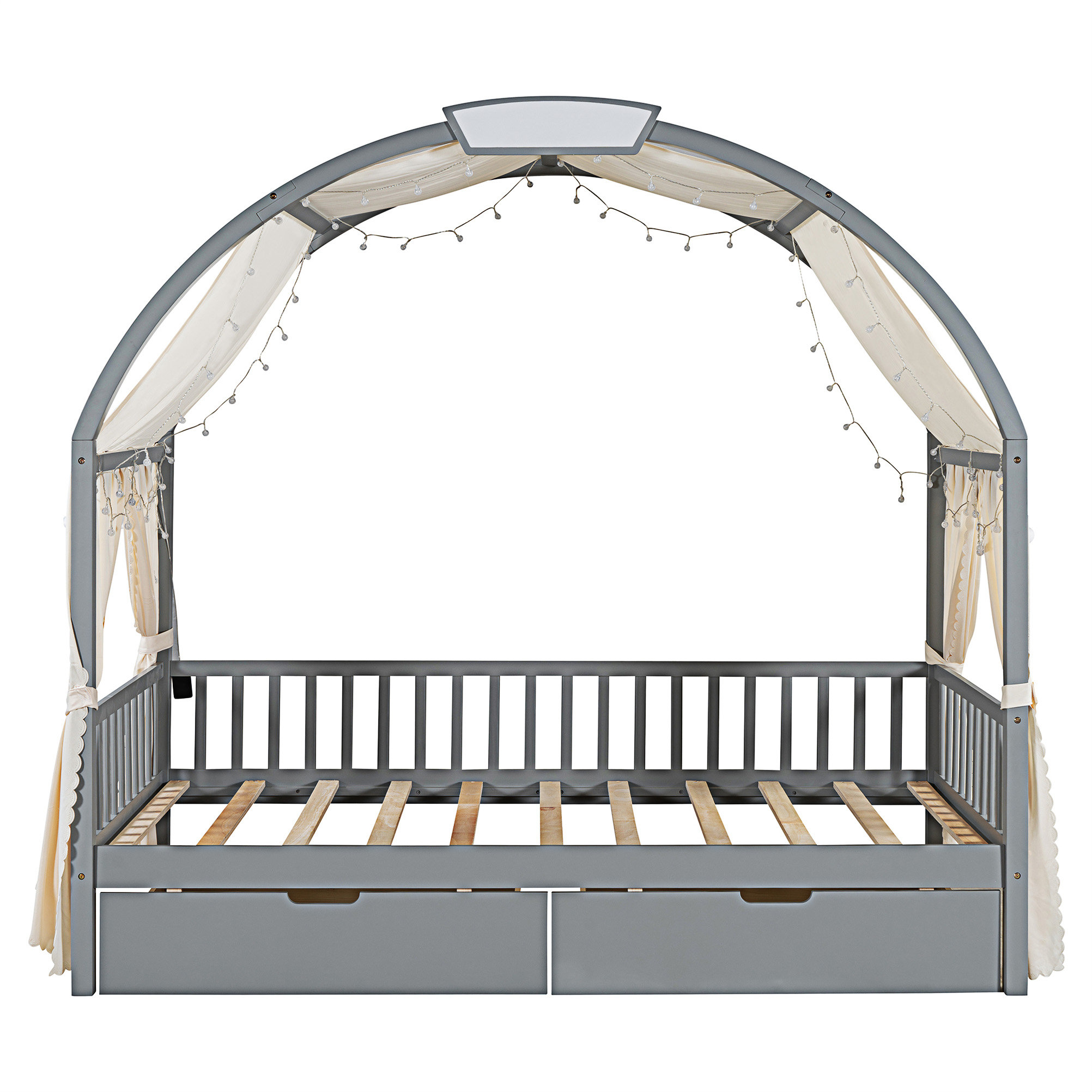 Lark Manor™ Twin Size Bed With Arched Roof And 2 Drawers | Wayfair