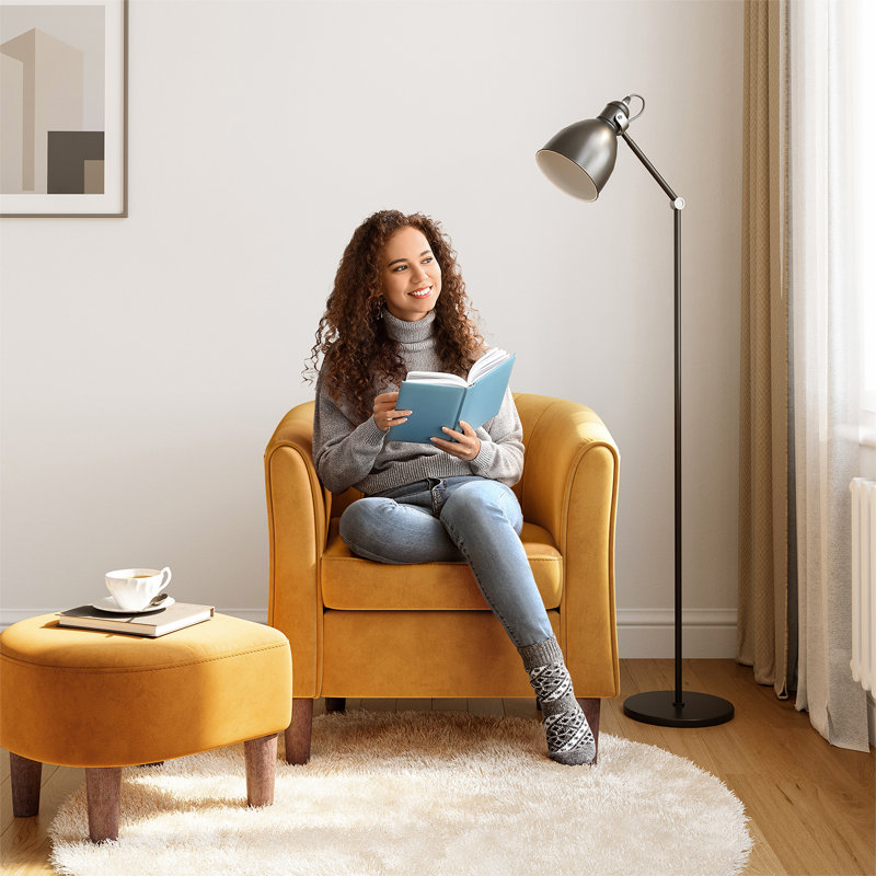 Willa Arlo™ Interiors Torrence Upholstered Barrel Chair with Ottoman ...