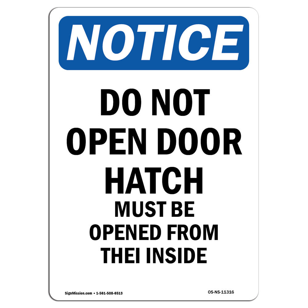 SignMission Osha Notice - Do Not Open Door Must Be Opened Sign | Wayfair