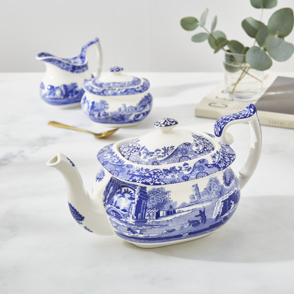 Spode Blue Italian Teapot & Reviews | Birch Lane