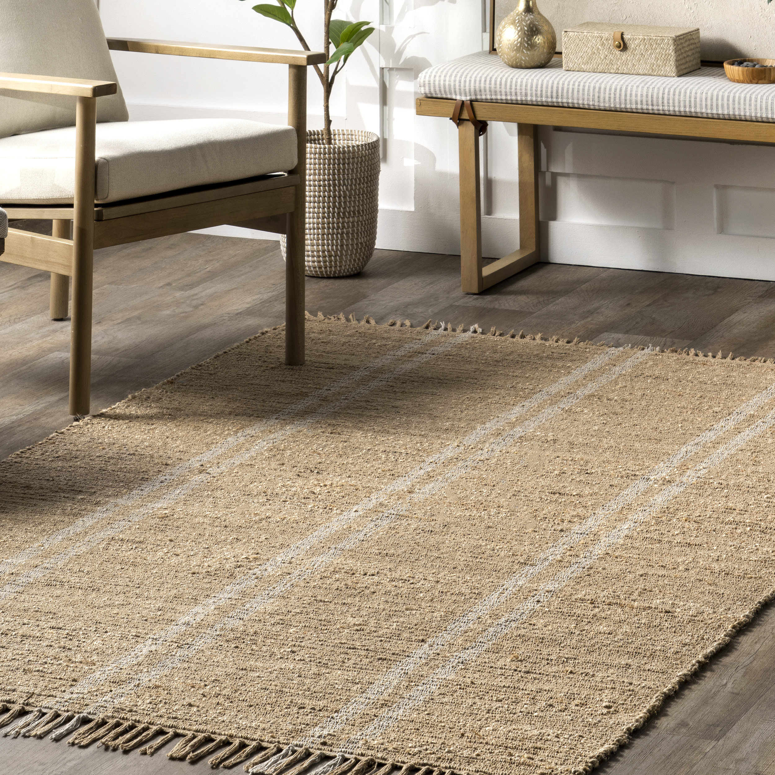 August Grove® ARAS01A_Hand Woven Natural Area Rug - Wayfair Canada