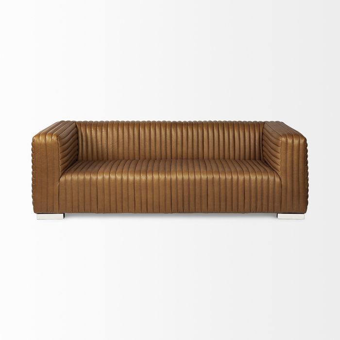Trent Austin Design® Mcnew Leather Sofa & Reviews | Wayfair
