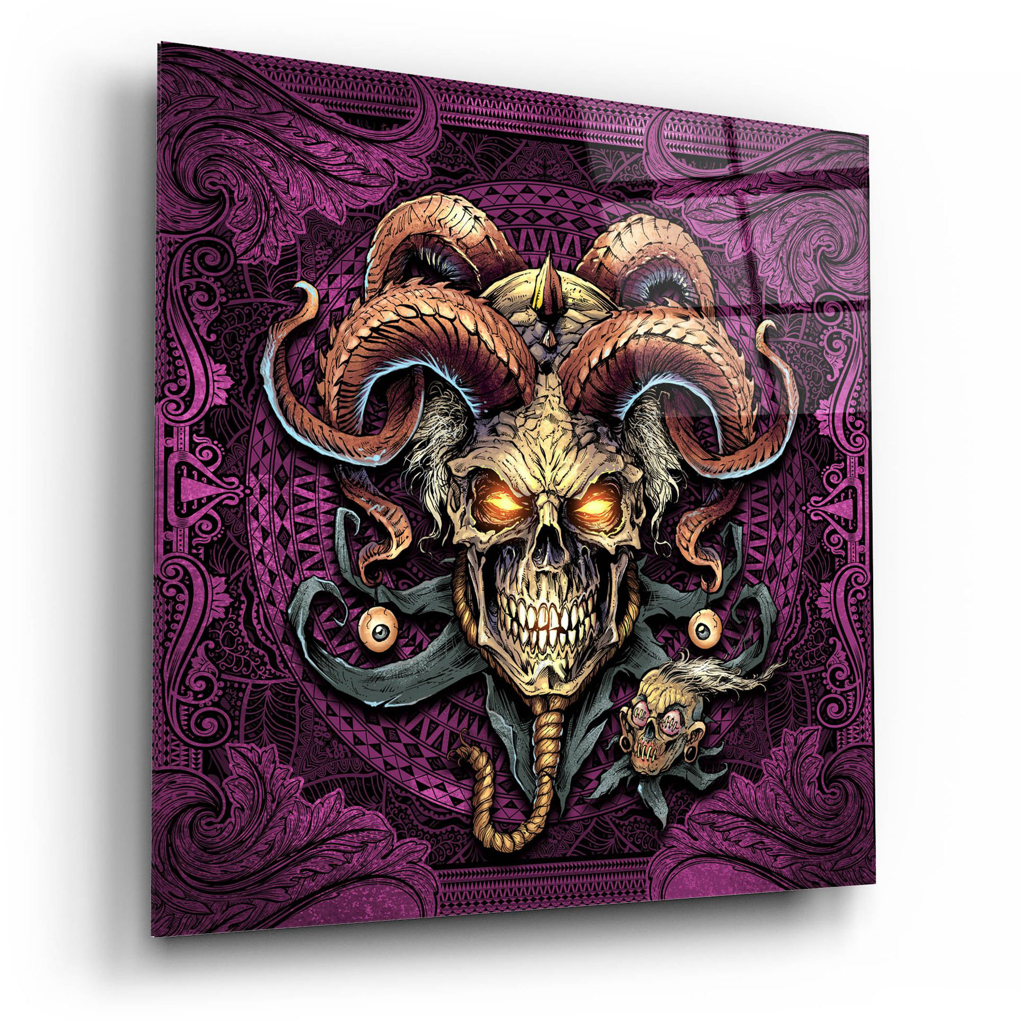 Trinx Jester Skull With Horns On Plastic / Acrylic by Flyland Designs ...