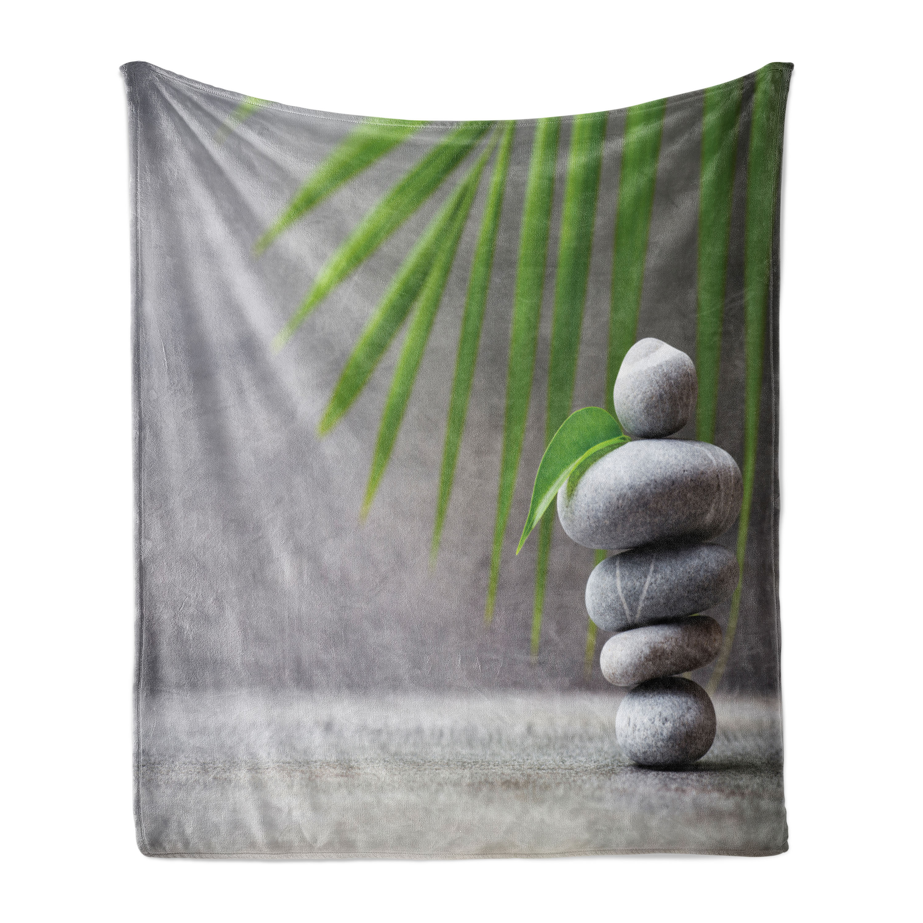 Ambesonne Rock Fleece Throw Blanket Spa Theme Therapy and Massage | Wayfair