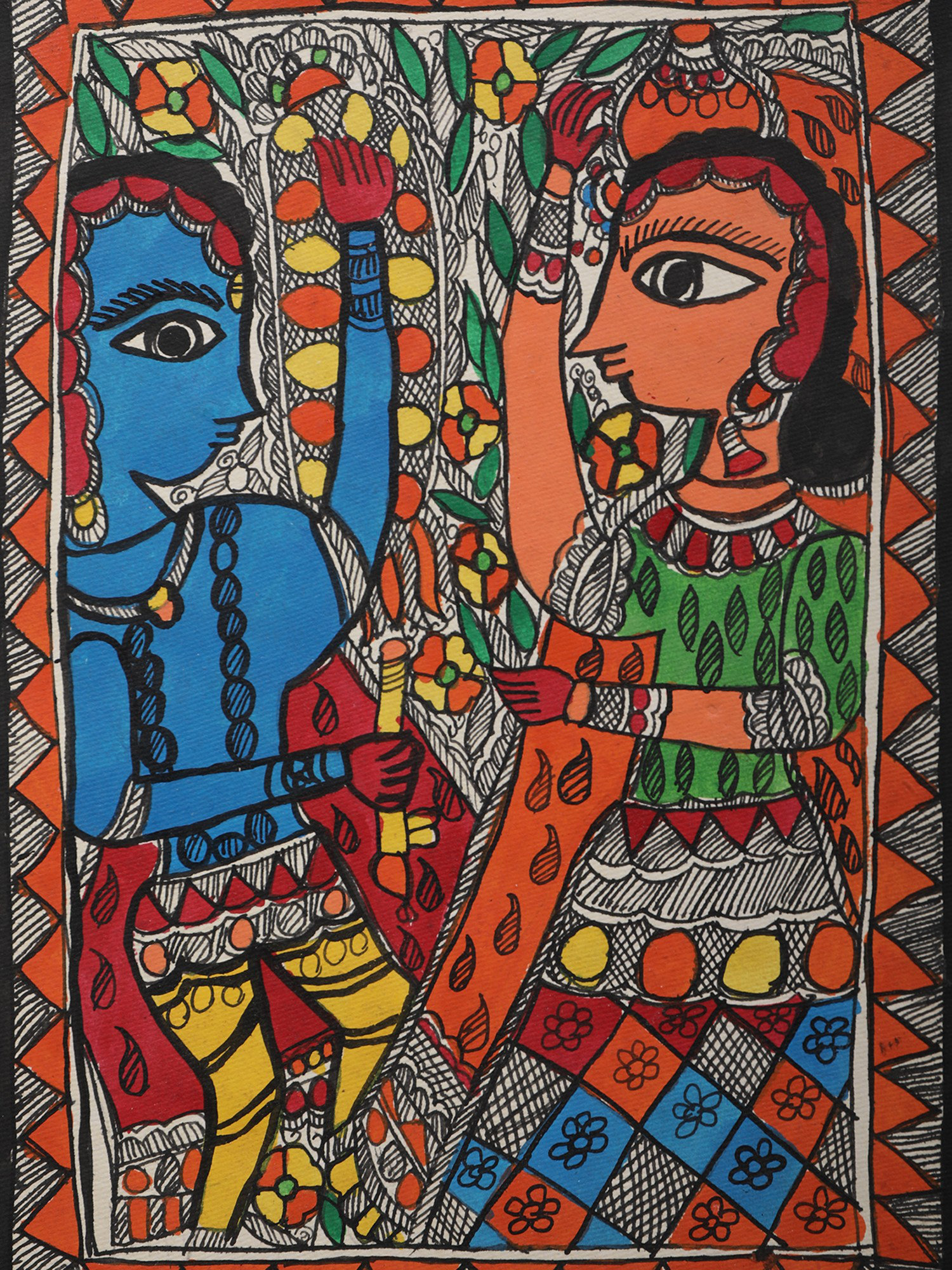 Exotic India Ram Sita Swayamvar | Handmade Paper | By Ajay Kumar Jha ...