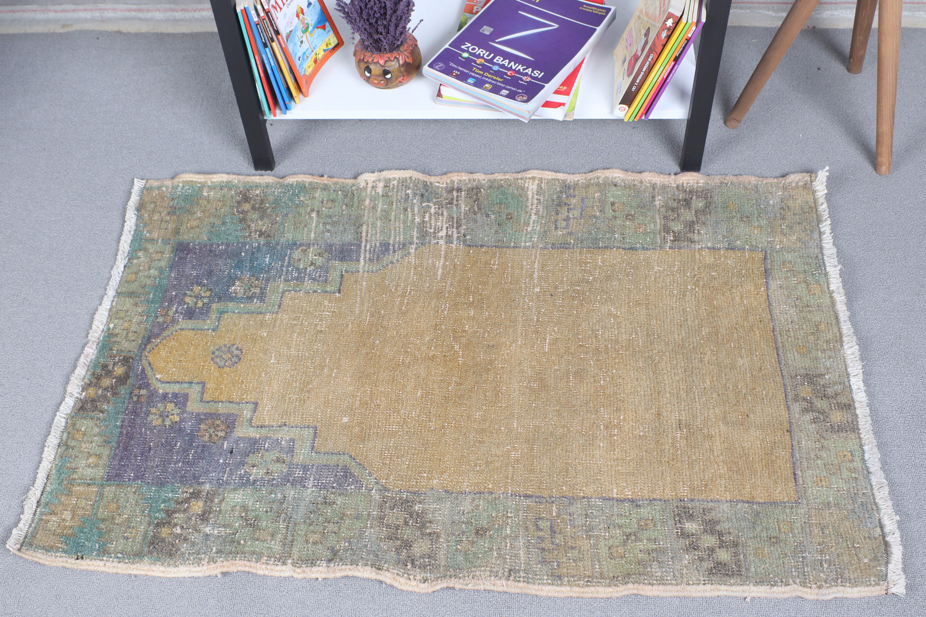 Bungalow Rose Handwoven Antique Turkish Rug Prayer Mat With Ethnic ...