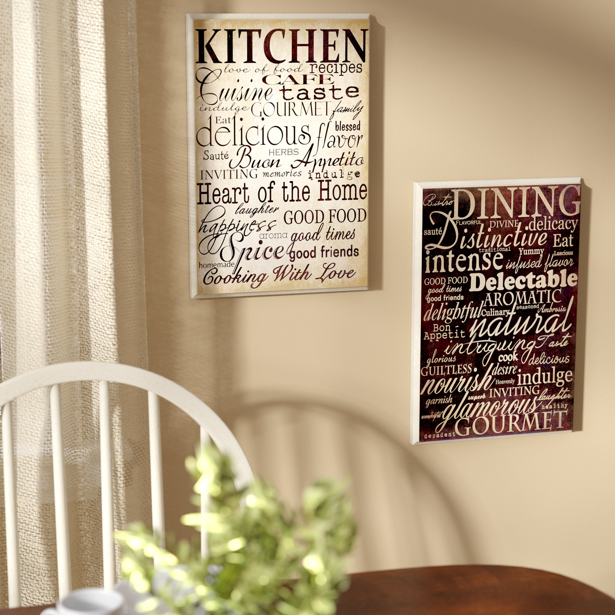 August Grove Isabell Dining and Kitchen - 2 Piece Picture Frame Textual ...