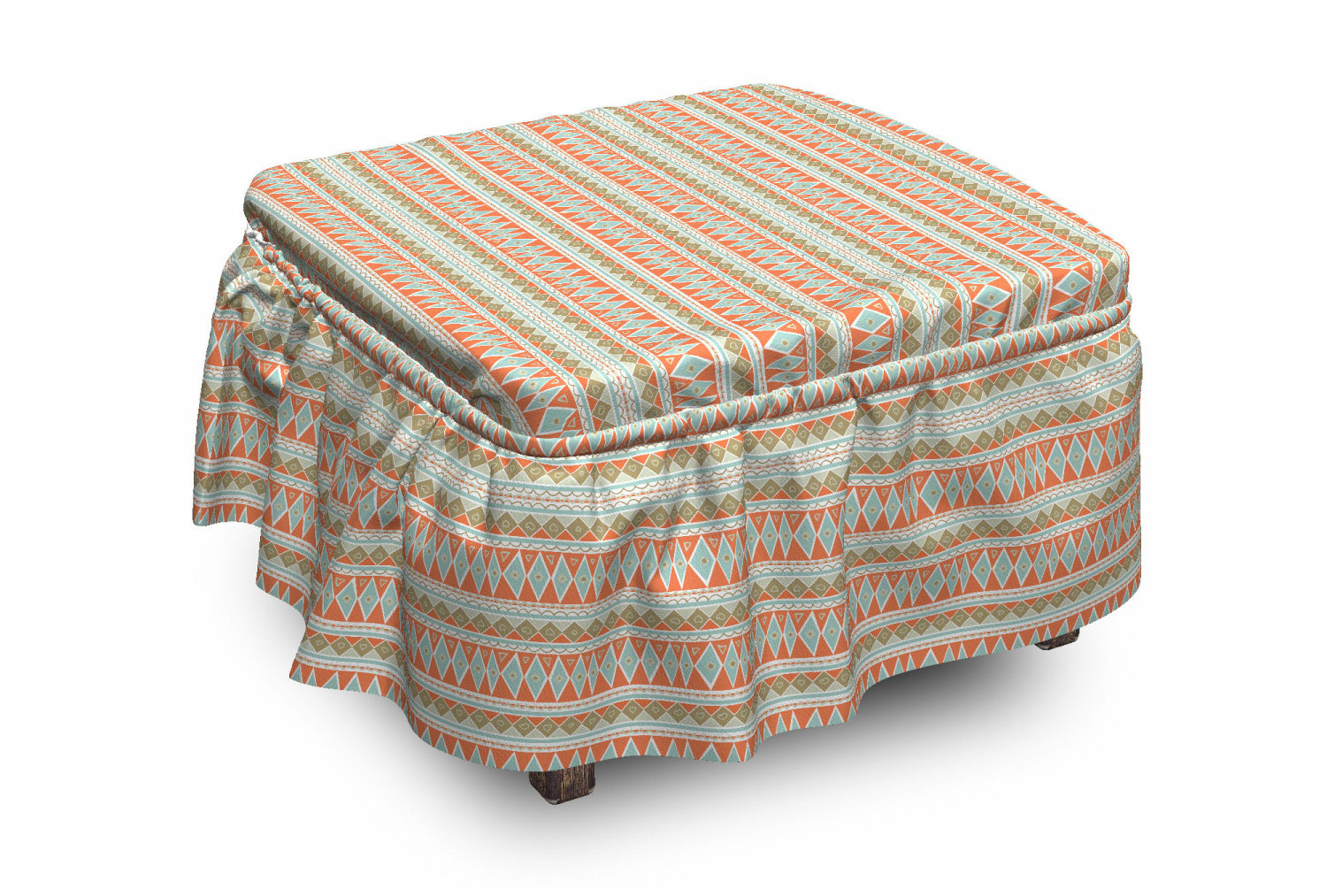 East Urban Home Ethnic Hand-Drawn Ottoman Slipcover | Wayfair