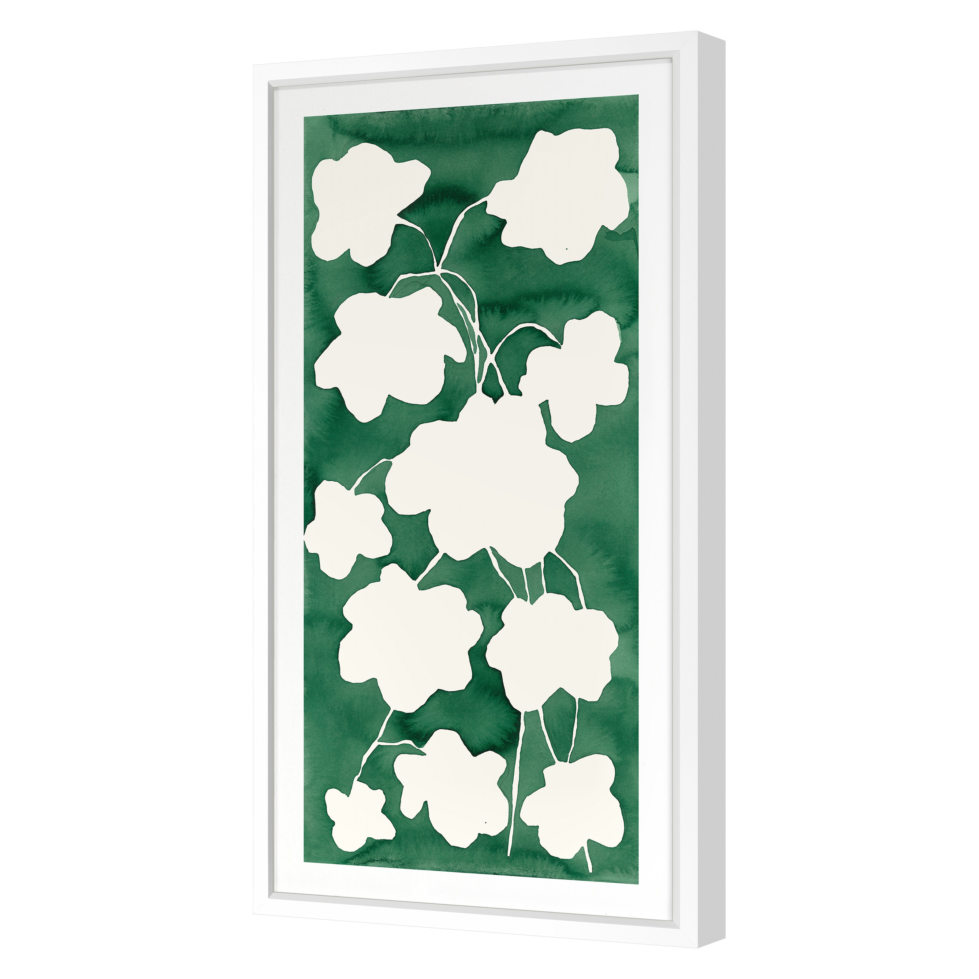 Grand Image Home Geranium in Emerald by Kate Roebuck - Floater Frame ...