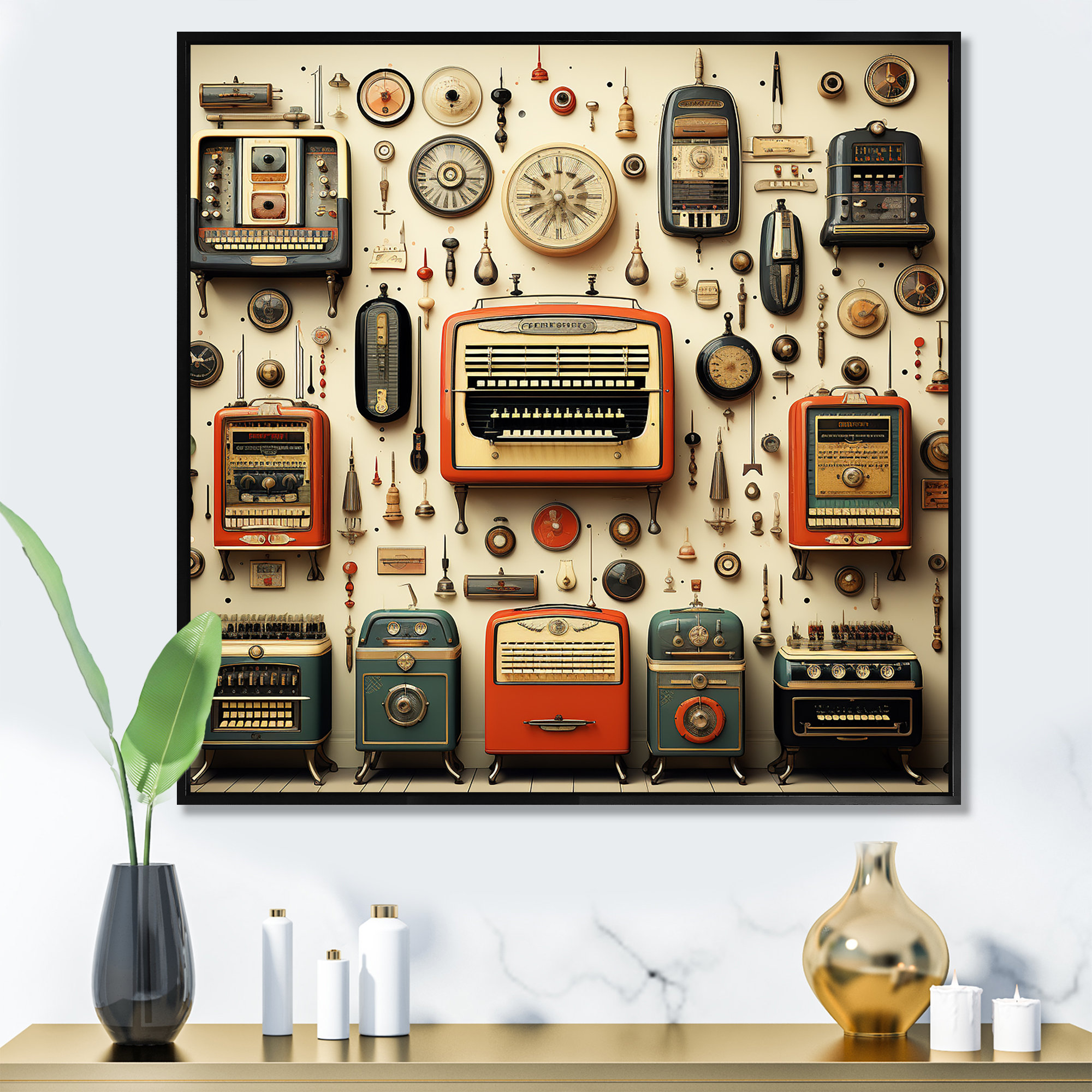 Williston Forge Nostalgic Jukebox Tunes 4 - Jukeboxes Wall Art | Wayfair