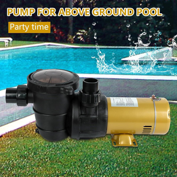 Arlmont & Co. Pool Pump And Filter Above Ground, 2HP 5568GPH Flow Clear ...