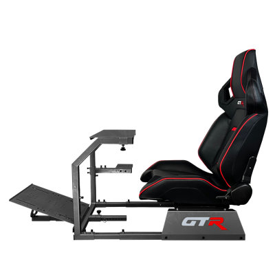 GTR Simulator Reclining Ergonomic Leather PC & Racing Game Chair with ...