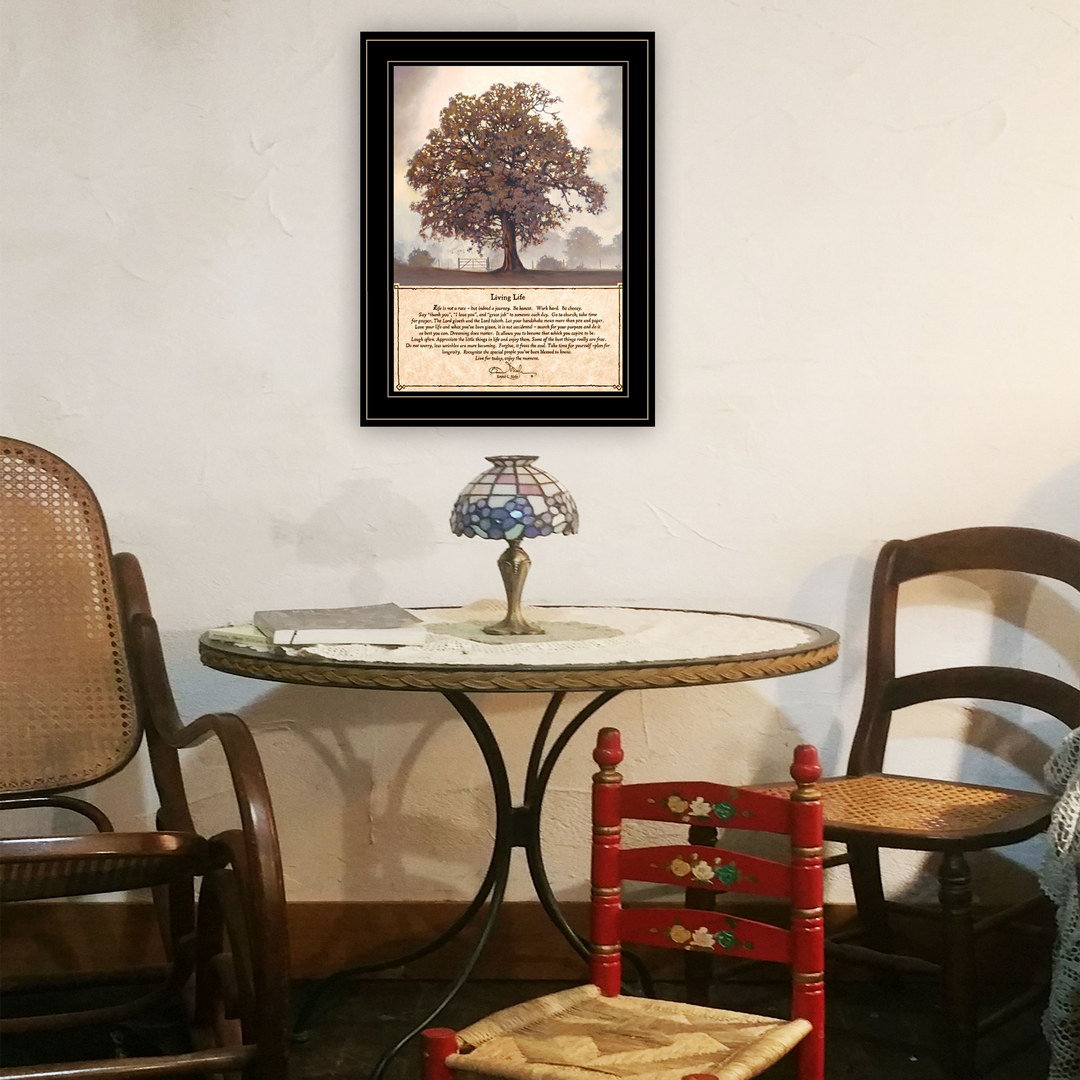 Lark Manor "Living Life" Framed Wall Art, Modern Home Decor Framed ...