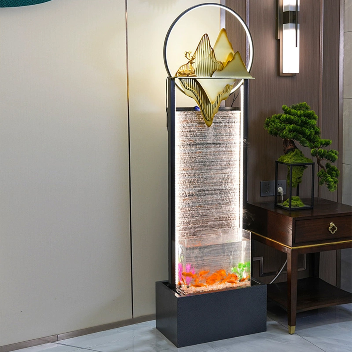 Tucker Murphy Pet™ Iron+stone Freestanding Fish Tank | Wayfair