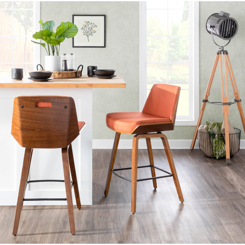 Langley Street Craiginorne Upholstered 25.25'' Counter Stool & Reviews ...