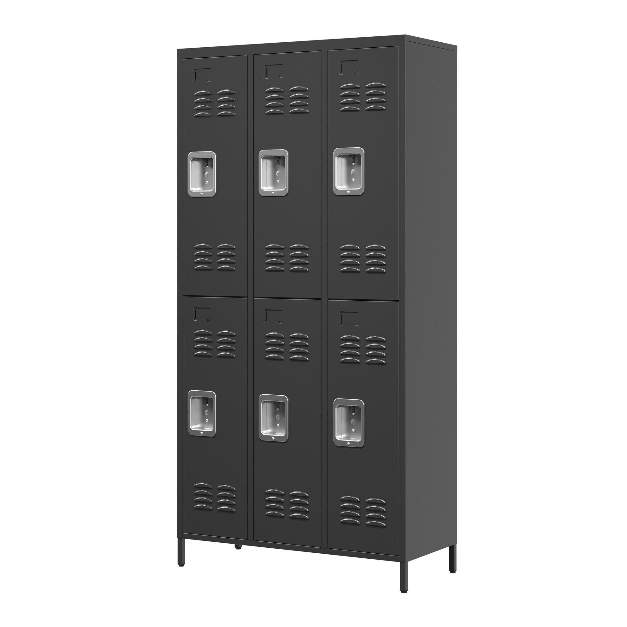 Element Ace 72-Inch Black Metal Lockers with Locks for Employee Storage ...