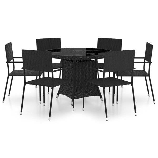Ebern Designs Azize Round 6 Person 110cm Long Dining Set | Wayfair.co.uk