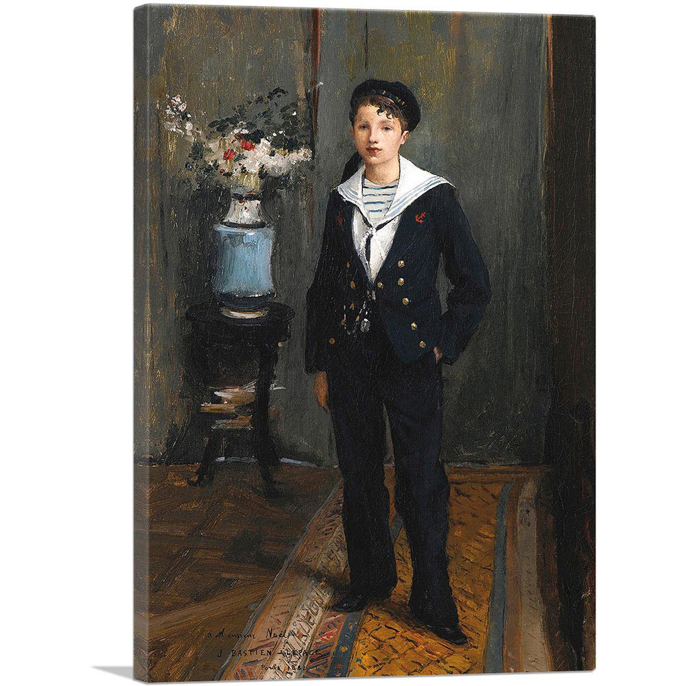 ARTCANVAS Portrait Of A Young Boy 1881 Canvas Art Print By Jules ...