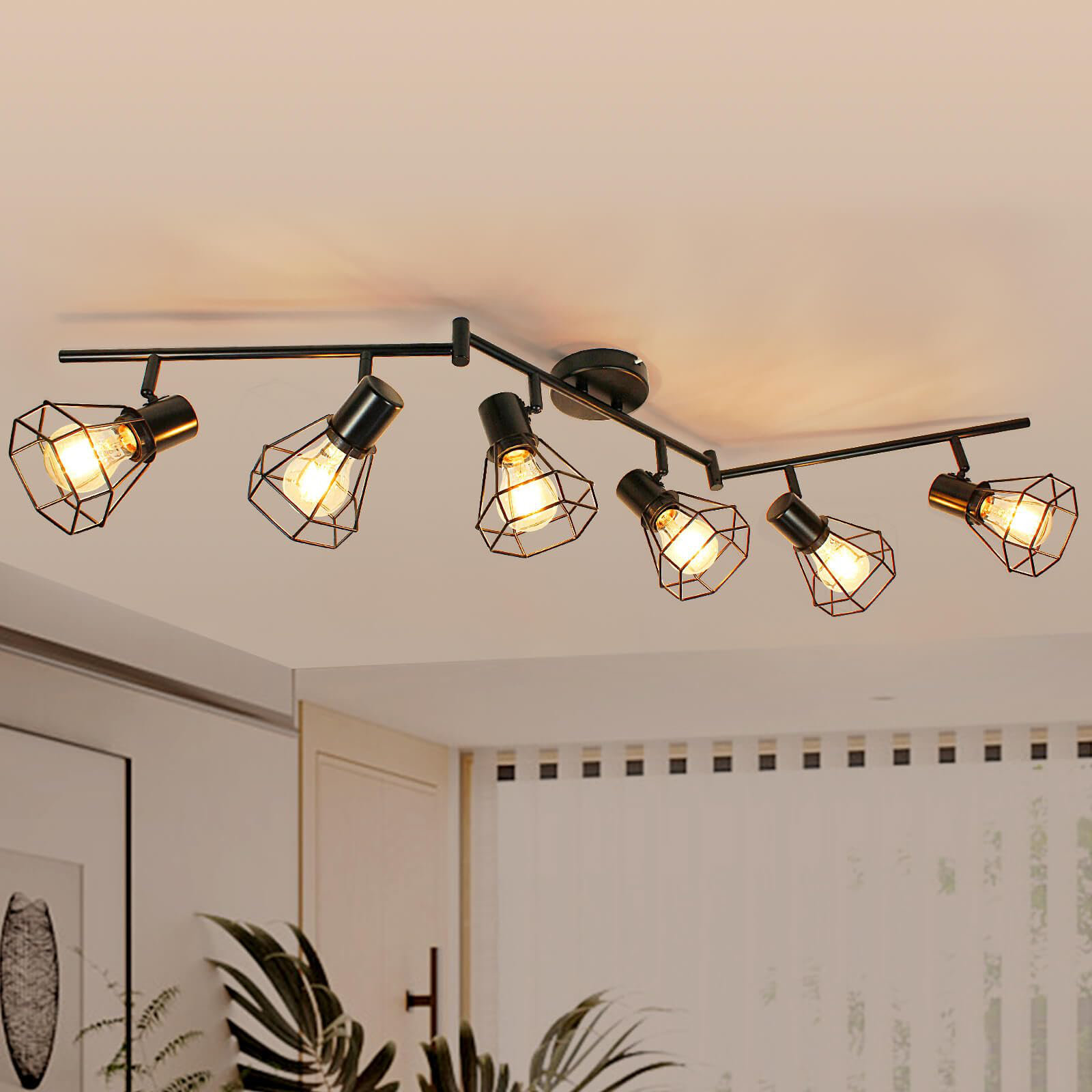 BLASIVE 6-Light Track Lighting Directional Rotatable Ceiling Light ...
