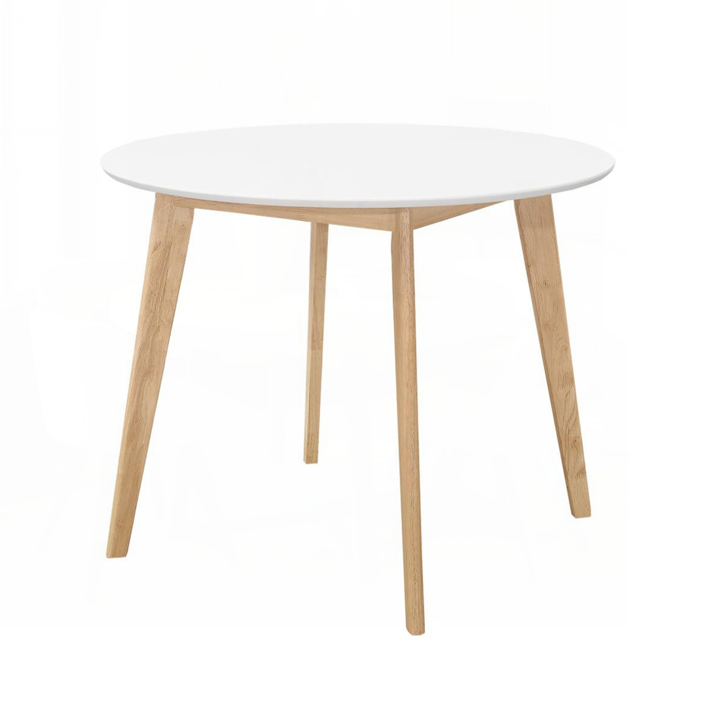 George Oliver 40-inch Round Dining Table, Matte White - Wayfair Canada