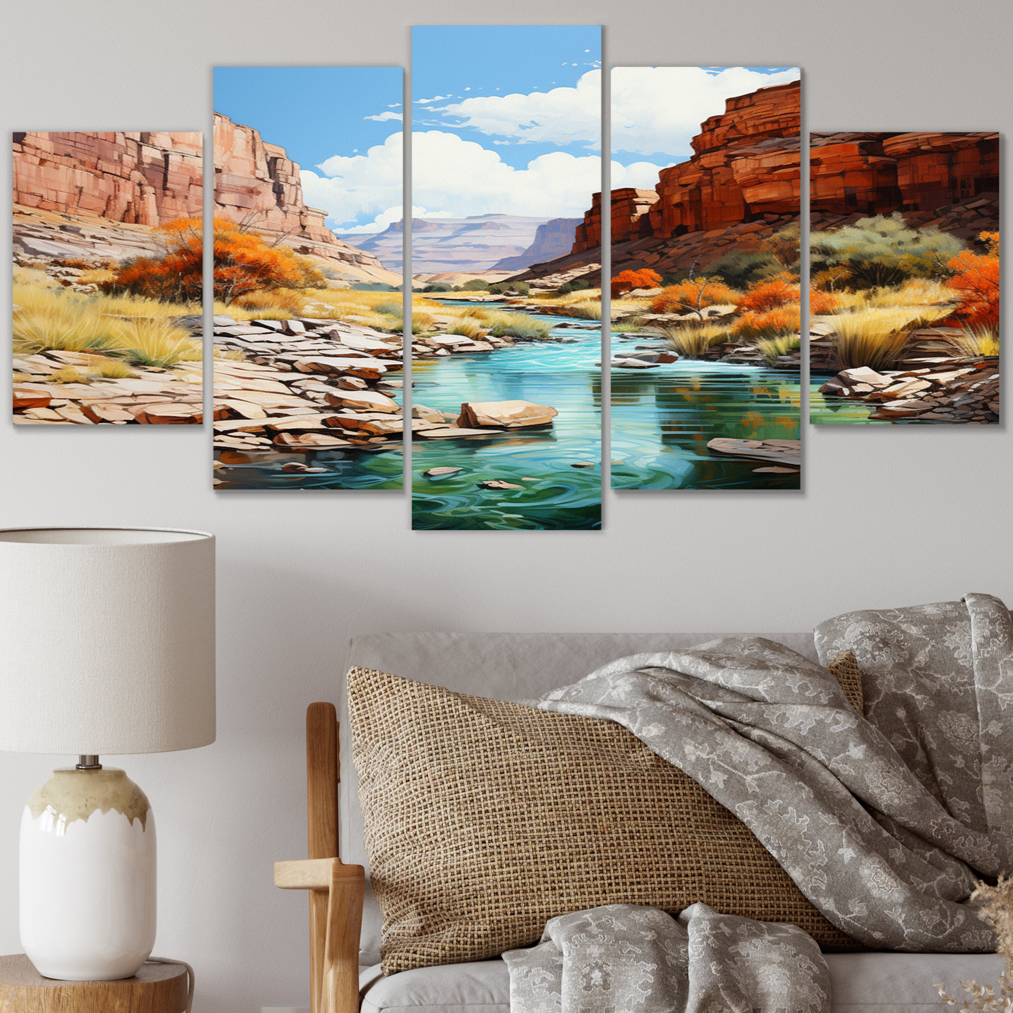 Union Rustic Neveda Canyon Scenery III - Landscapes Metal Wall Art ...