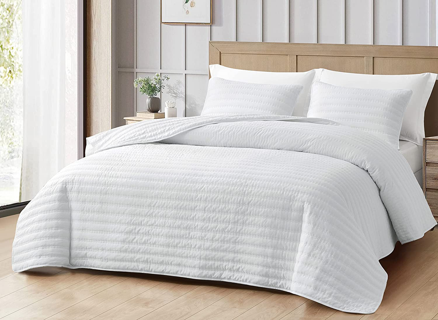 Chezmoi Collection Stone-Washed Microfiber Quilt Set & Reviews | Wayfair